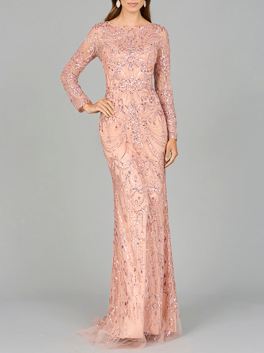Long Sleeve Lace Gown – Lara New York