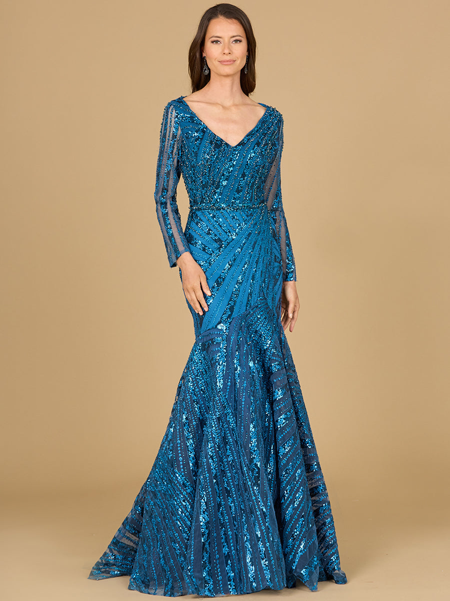 Mermaid, Long Sleeve Gown – Lara New York